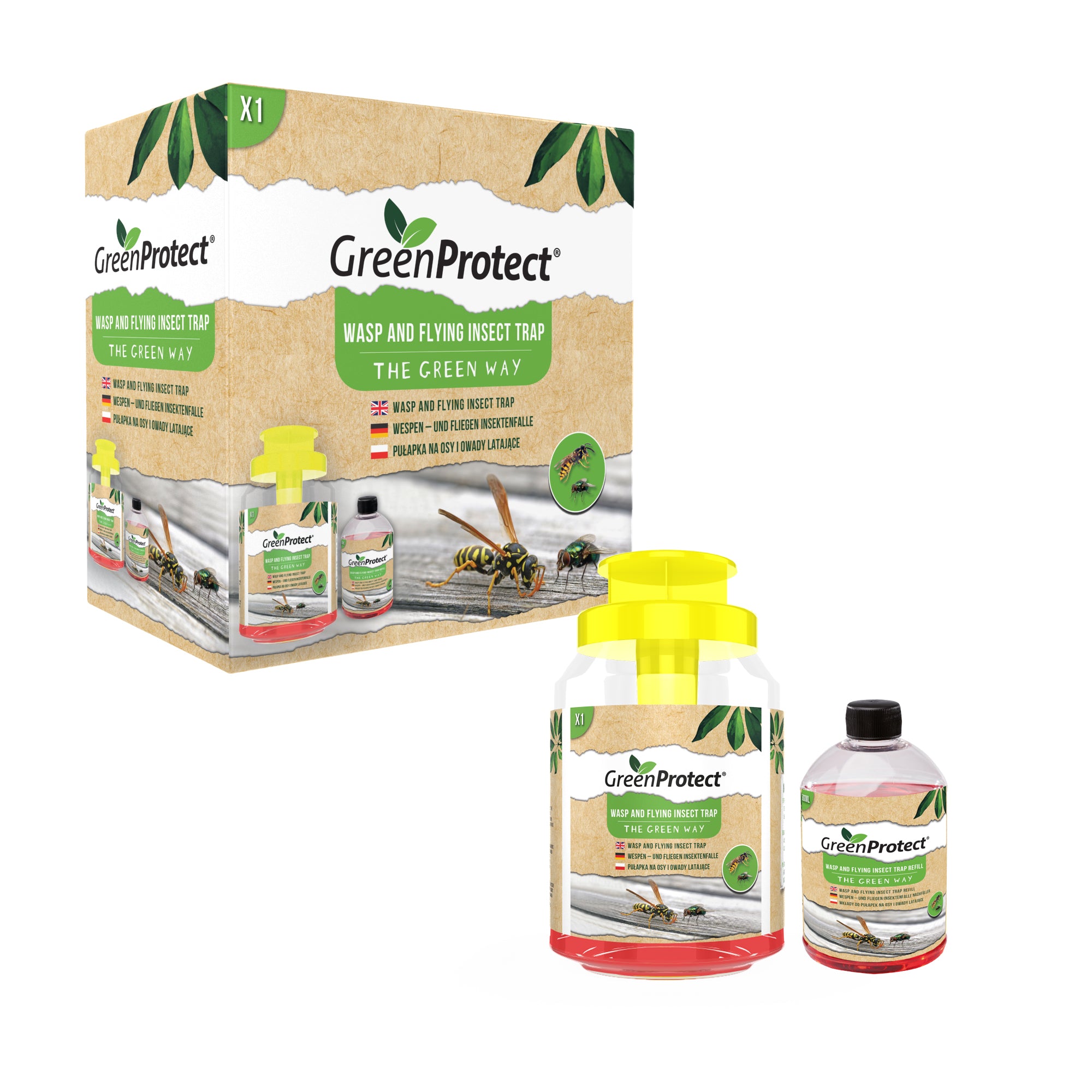 GPWT1 – 6st. per doos – Green Protect Wesp en Vliegende Insectenval + – MYDOO